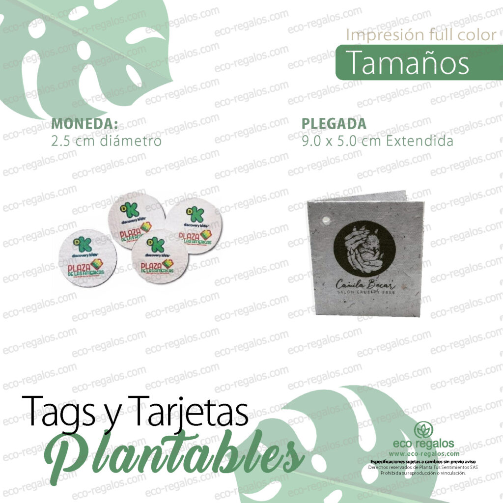 Tarjetas Plantables – Tamaños Cantidad miníma: 1000 Unidades ...
